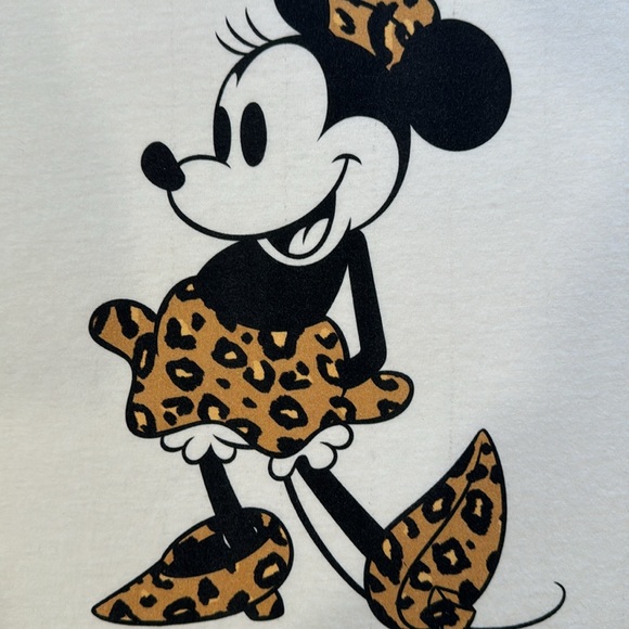 Disney | Tops | Disney Minnie Mouse Cheetah Print Unisex Adult Tshirt ...